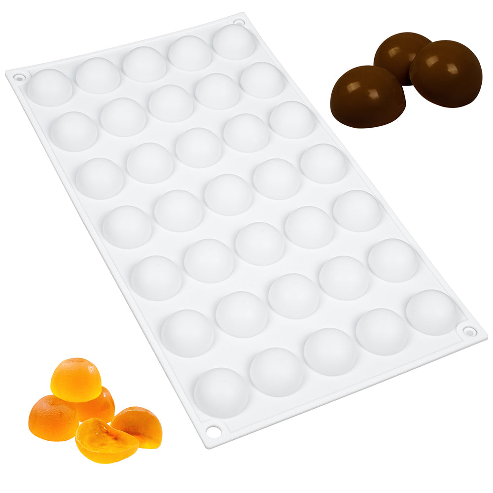 Round Dome Candy Tablet Silicone Mold for Chocolate Gummy Ice Cubes 35 – FUNSHOWCASE