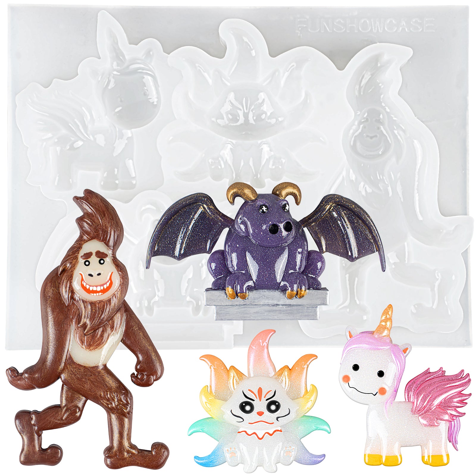 Monster Silicone Molds for Polymer Clay Craft, Epoxy Casting, UV Resin – FUNSHOWCASE