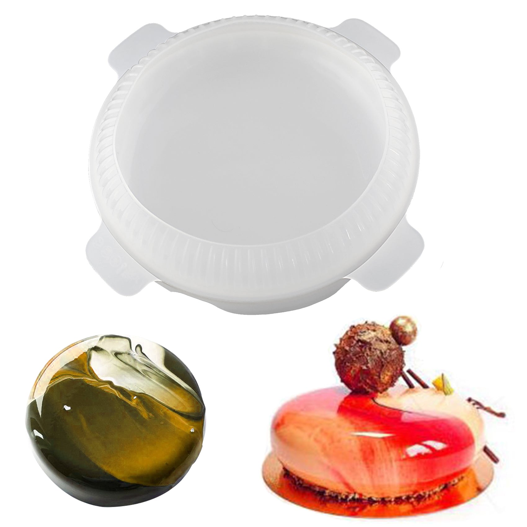 Eclipse Curved Round Stone Silicone Mold Circle 7.6x7.6x2inch – FUNSHOWCASE