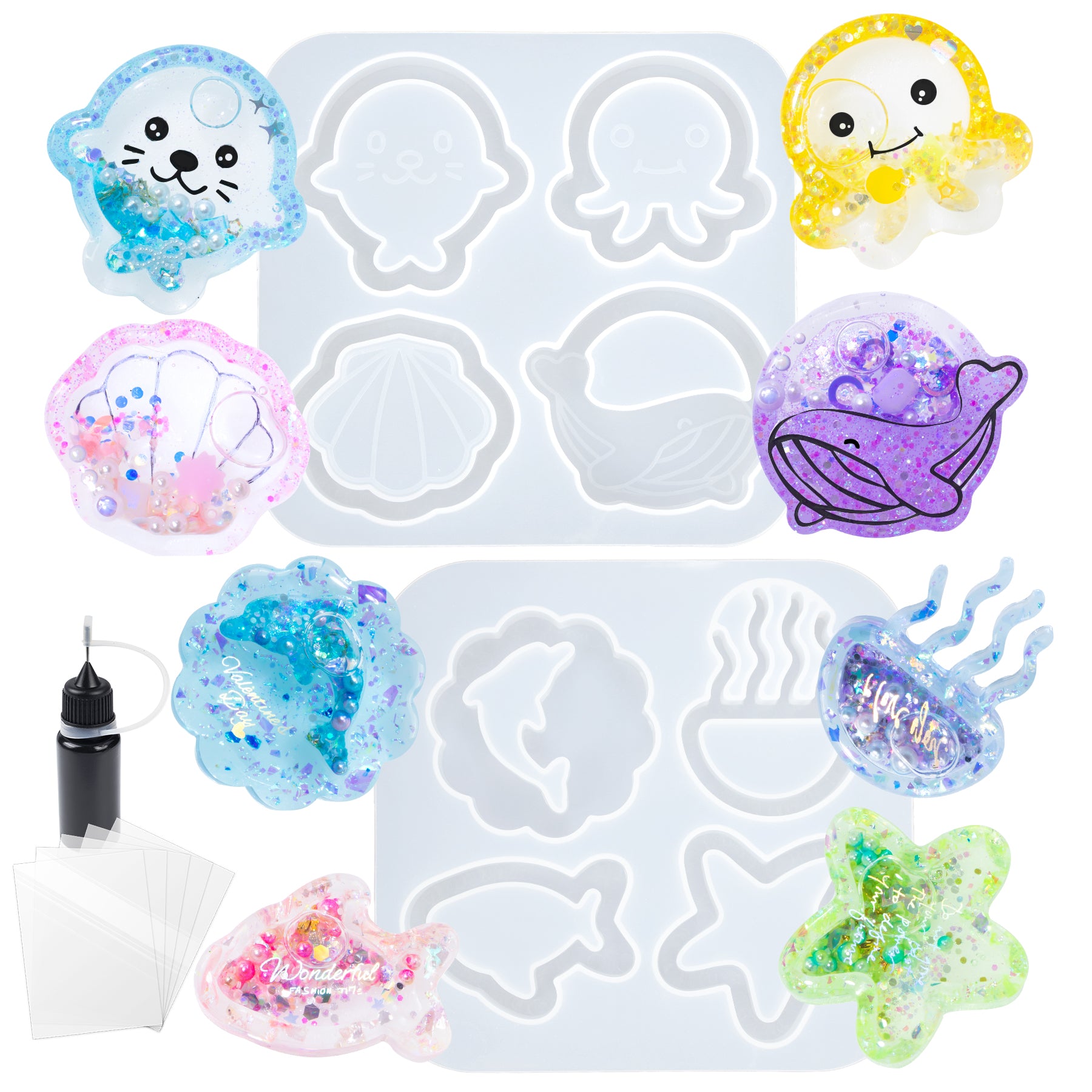 Resin Shaker Moulds Sea Animals Set – FUNSHOWCASE