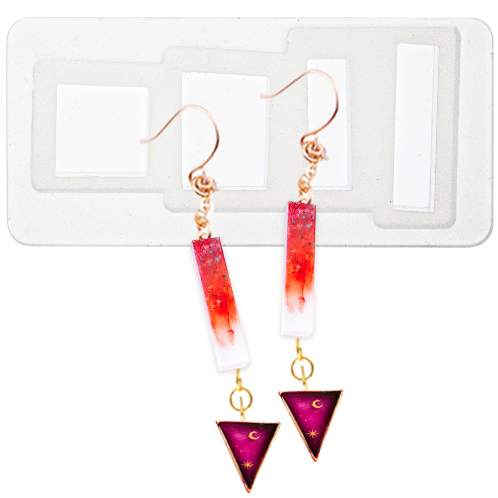 Small Square and Rectangle Cabochon Silicone Mold 4-Cavity – FUNSHOWCASE