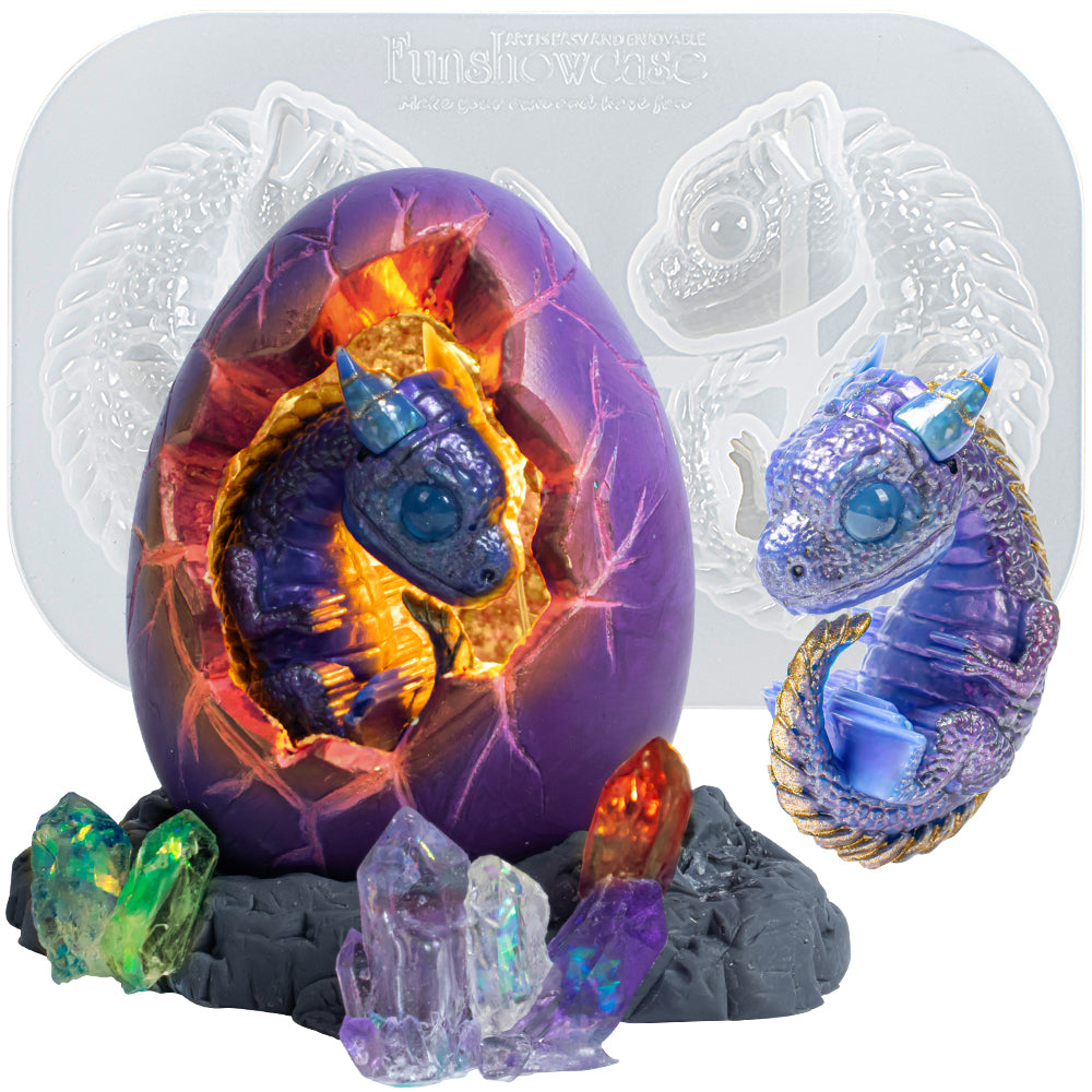 Small Horned Dragon Embryo Silicone Mold 2-Inch Tall – FUNSHOWCASE