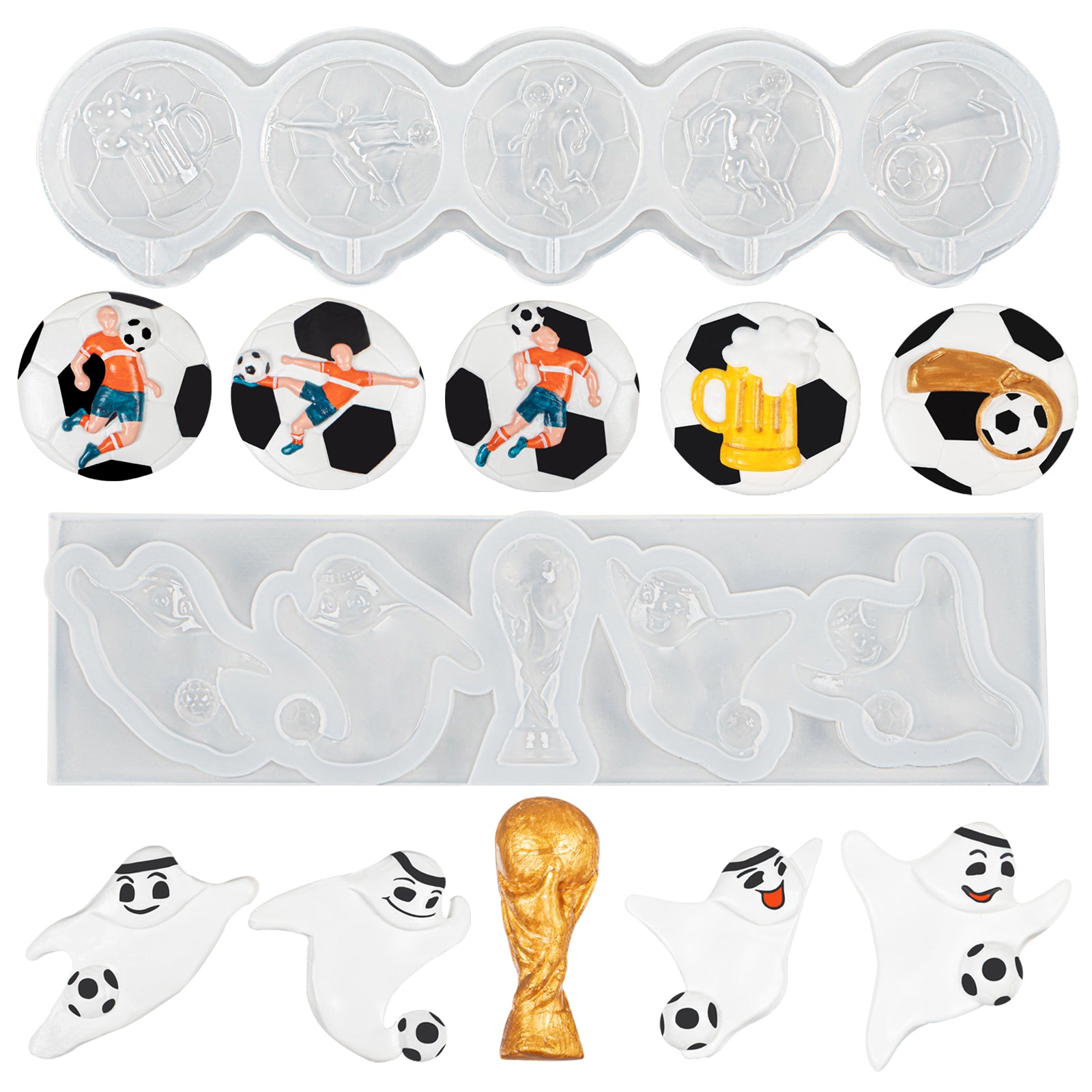 World Cup Soccer Ball Silicone Molds 2-Count – FUNSHOWCASE