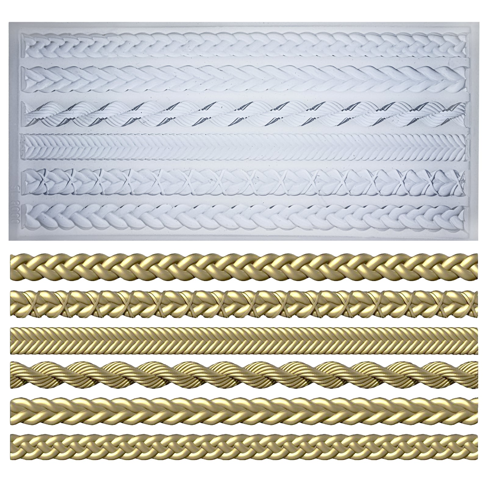 Chain String Border Silicone Mold 6-pattern – FUNSHOWCASE