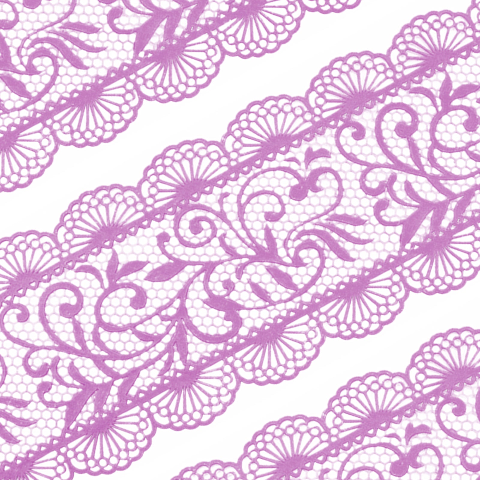 Large Edible Cake Lace Scallop Trim Purple 14-Inch – FUNSHOWCASE