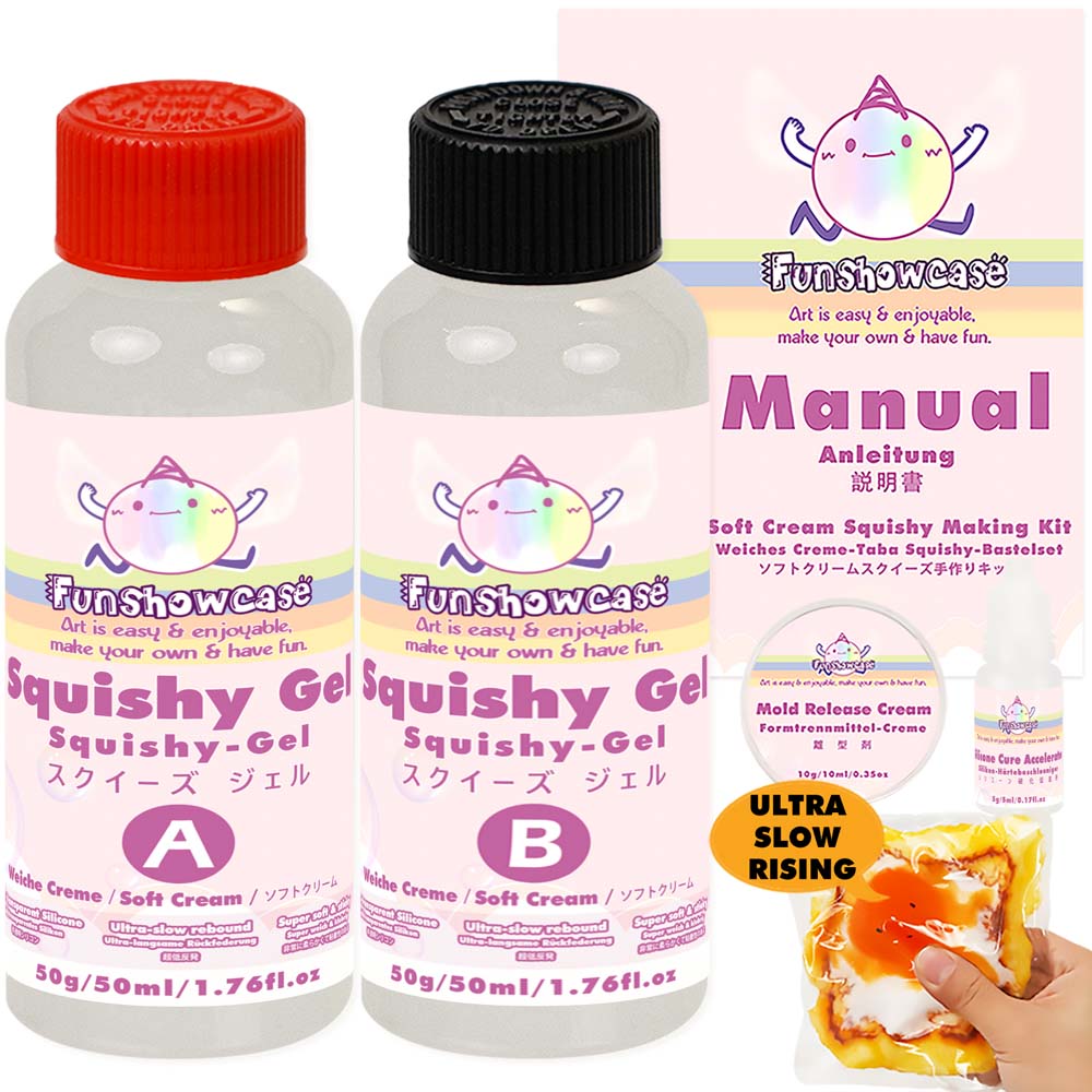 Taba Squishy Making Kit Ultra Slow Rising Soft Cream Gel Flex Rubber L ...