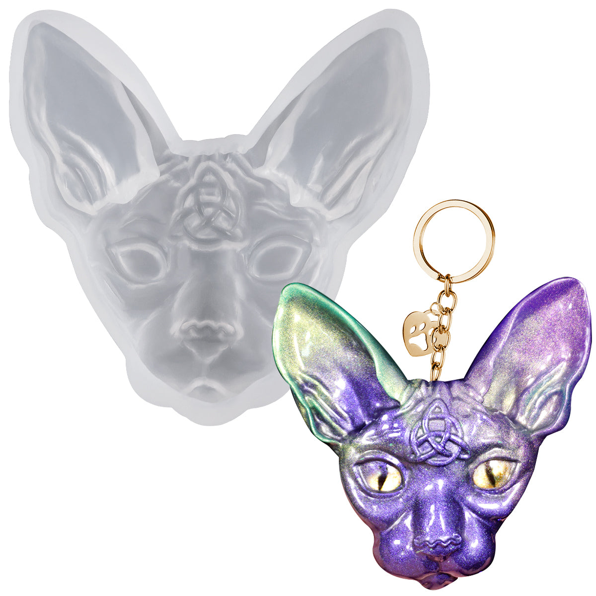 Sphynx Cat Head Silicone Resin Casting Molds – FUNSHOWCASE