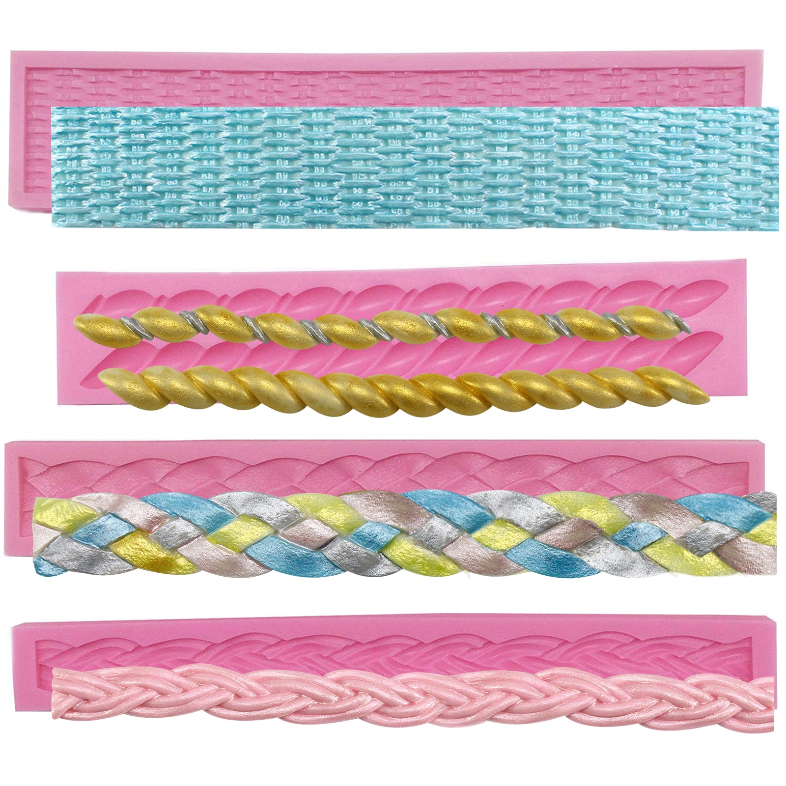 Assorted Rope Fondant Silicone Mold Set – FUNSHOWCASE