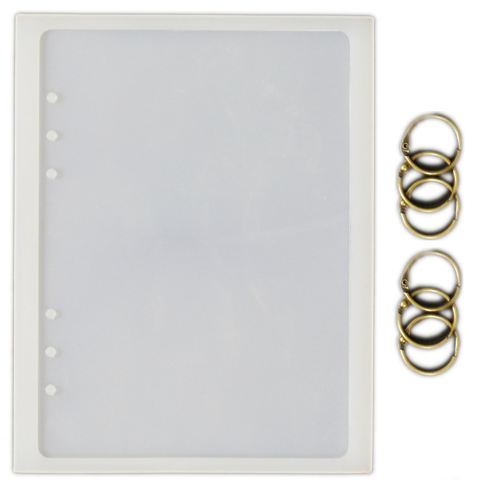 Notebook Cover A5 Resin Silicone Mold with Matching Book Rings ...