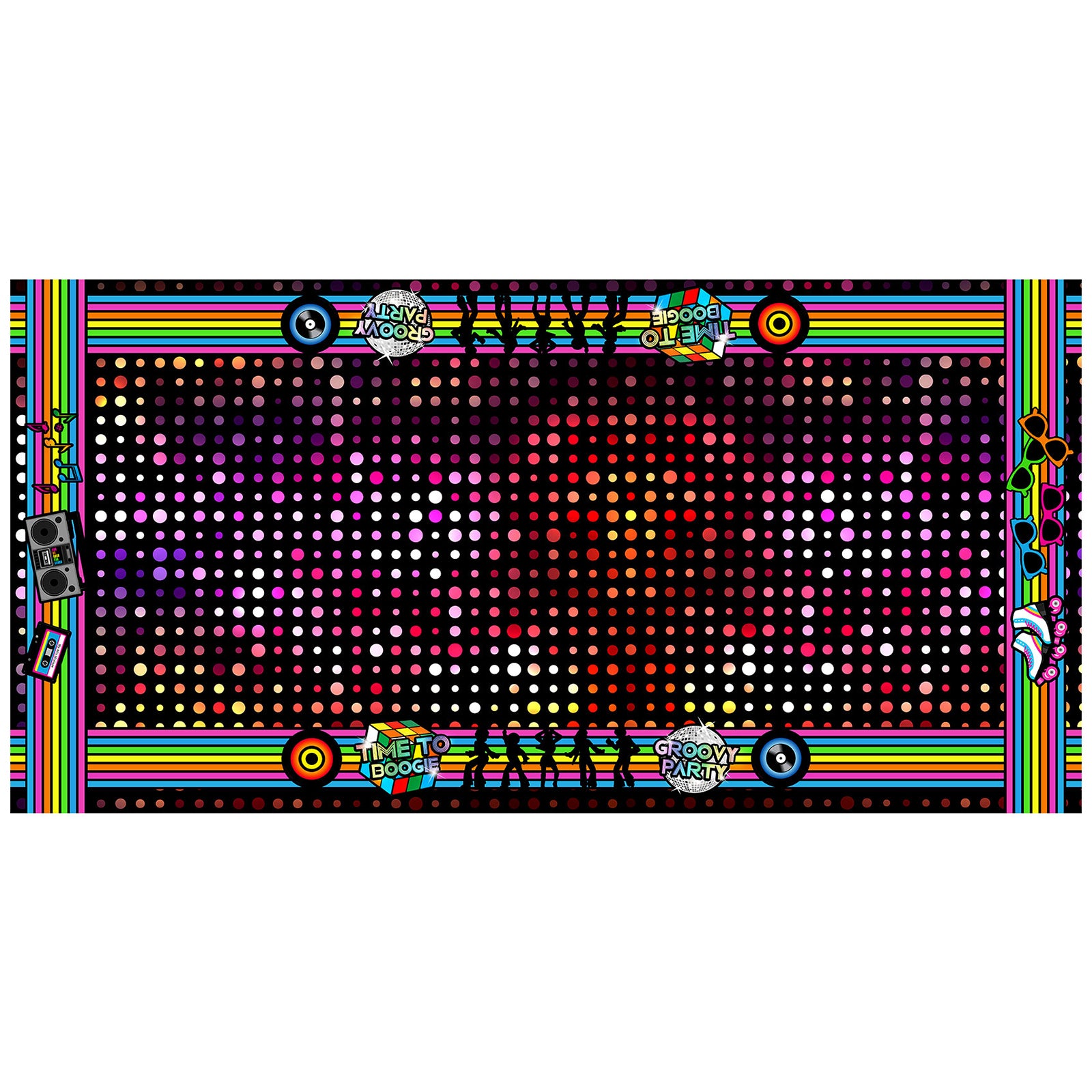 Disco Party Tablecloth 108x54inch – FUNSHOWCASE