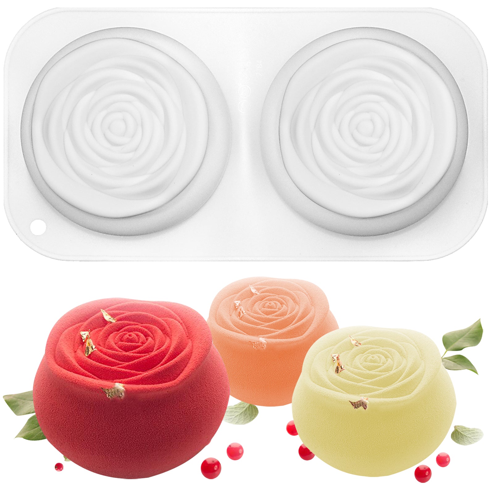 Roses Cupcake Topping Glaze Cake Baking Silicone Mold Tray – FUNSHOWCASE