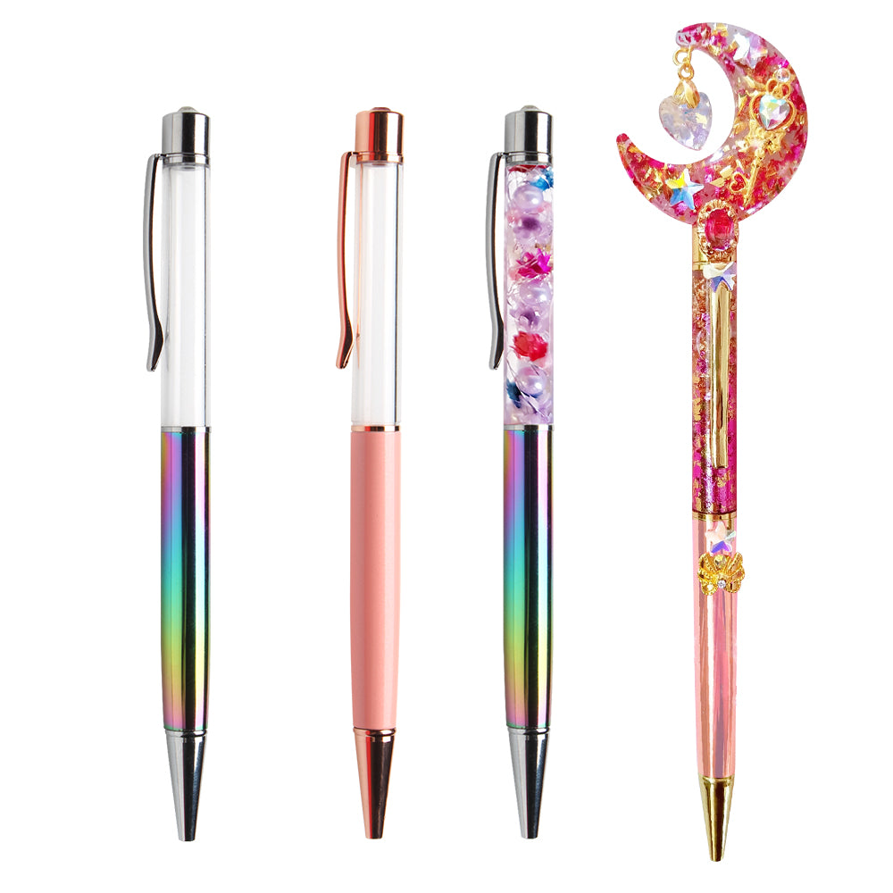 Empty Tube Floating Glitter Ballpoint Pens 5-count Pink|Rainbow ...