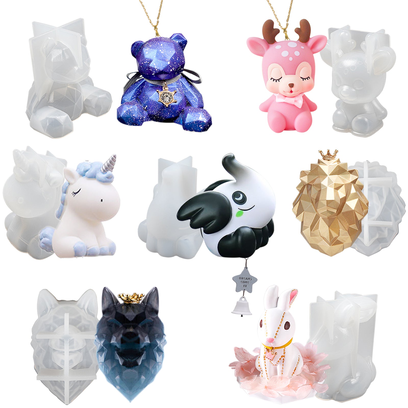 3D Animal Epoxy Resin Silicone Molds Set 7-count – FUNSHOWCASE