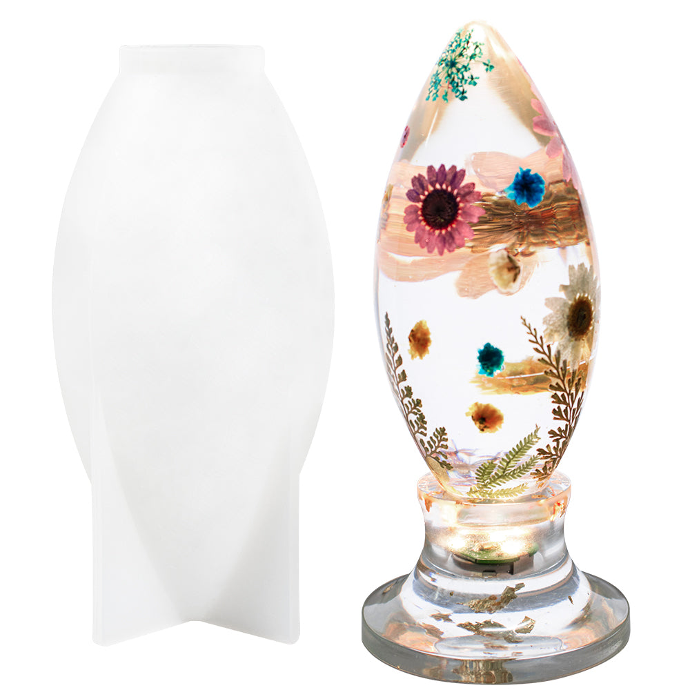 Night Light Crystal Bullet Shape Bulb Epoxy Resin Casting Silicone Mol ...