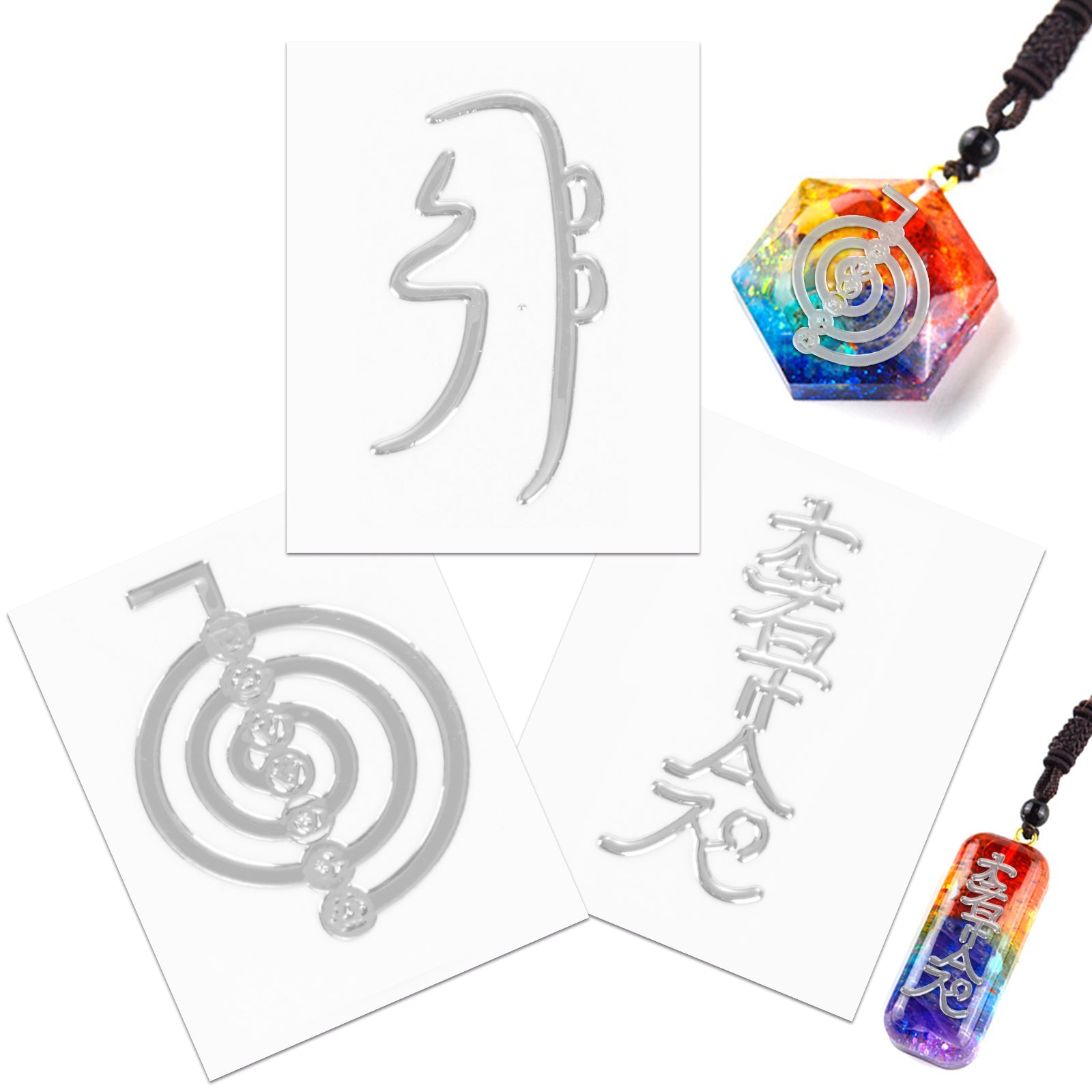 Holographic Stickers for Resin 3-Count, Art Craft Reiki Symbol Sticker ...