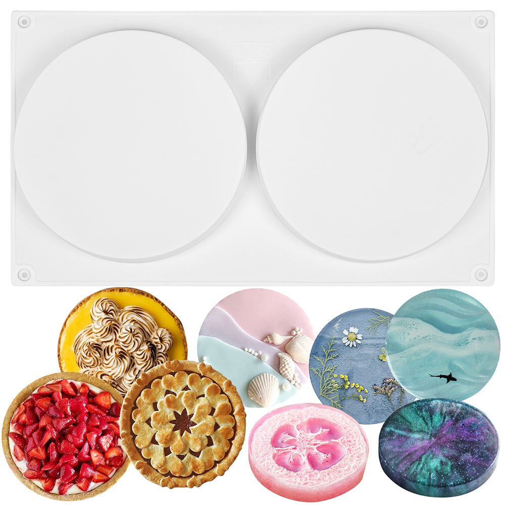 Round Disc Baking Silicone Mold 2-Cavity, 5.4inch – FUNSHOWCASE
