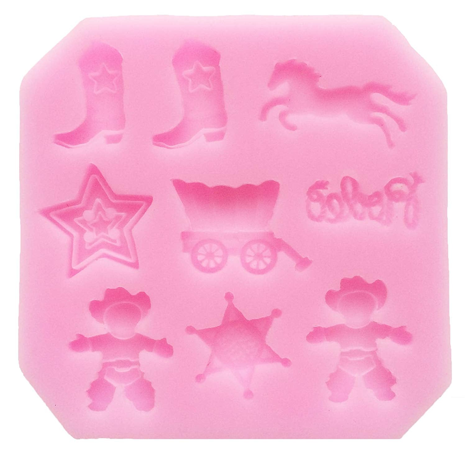 Western Cowboy Assortment Silicone Mold – FUNSHOWCASE