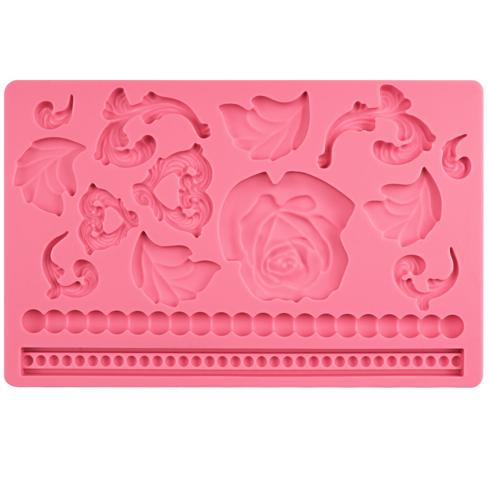 Baroque Rose Cake Border Silicone Mold – FUNSHOWCASE