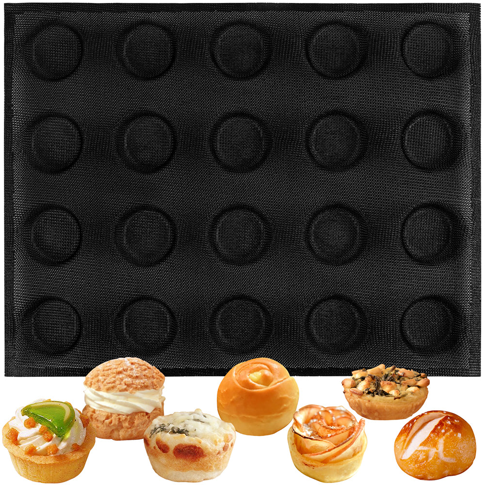 Bread Round Tray Perforated Bakery Silicone Molds 20 Small Taper Disc ...