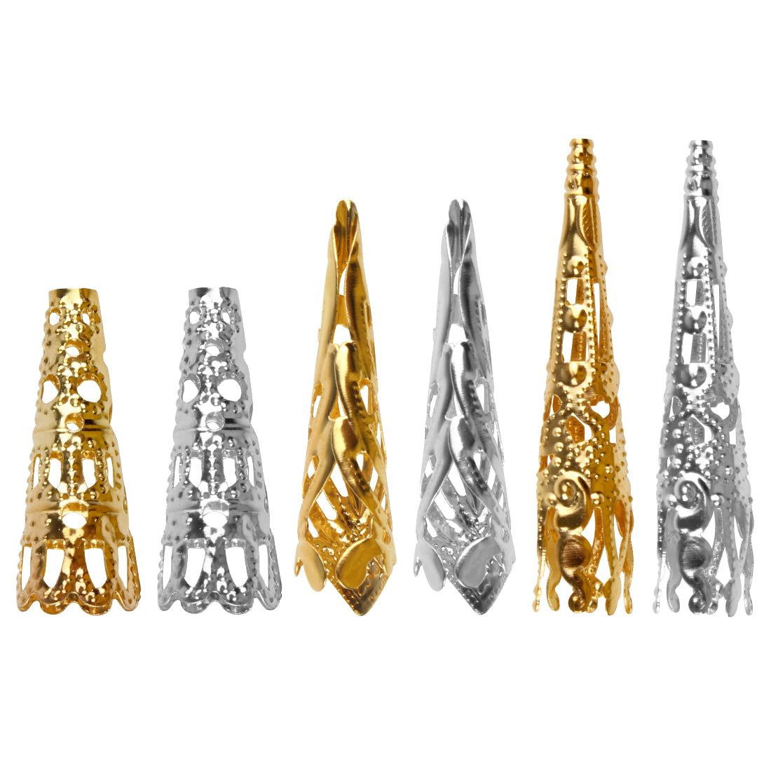 Filigree Cone Bead Caps 6-count – FUNSHOWCASE